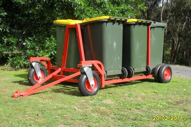 Bin-Buggy 4 or 6 Wheelie Bin Trailer - Spacepac Industries