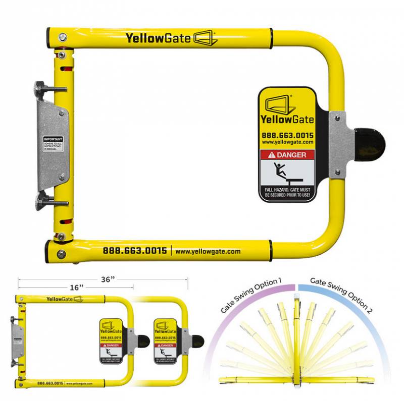 YellowGate Adjustable Safety Swing Gate - Spacepac Industries