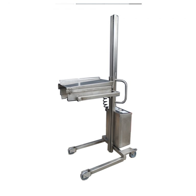 Stainless Steel Lift Trolley with Tub Rotator - Spacepac Industries